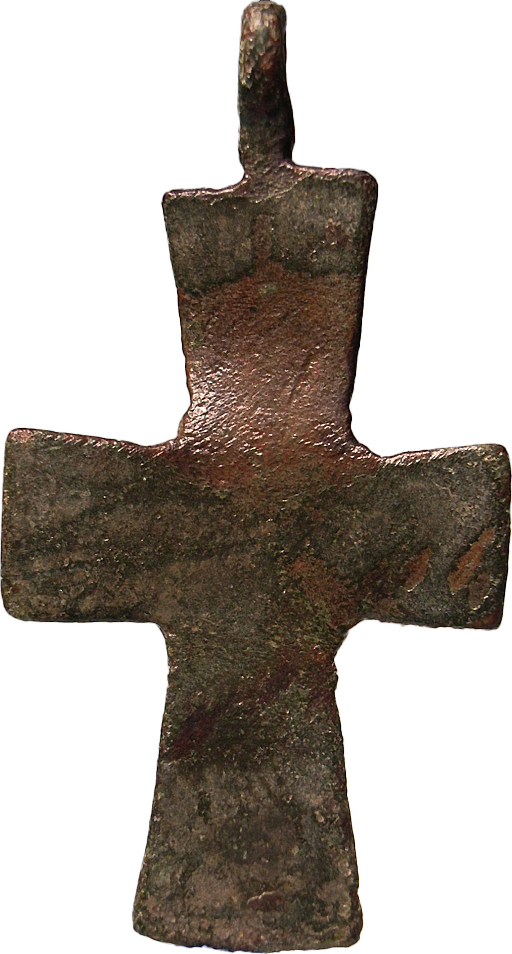 Rare Byzantine cross pendant, RELIC CROSS with saint, late antiquity ...