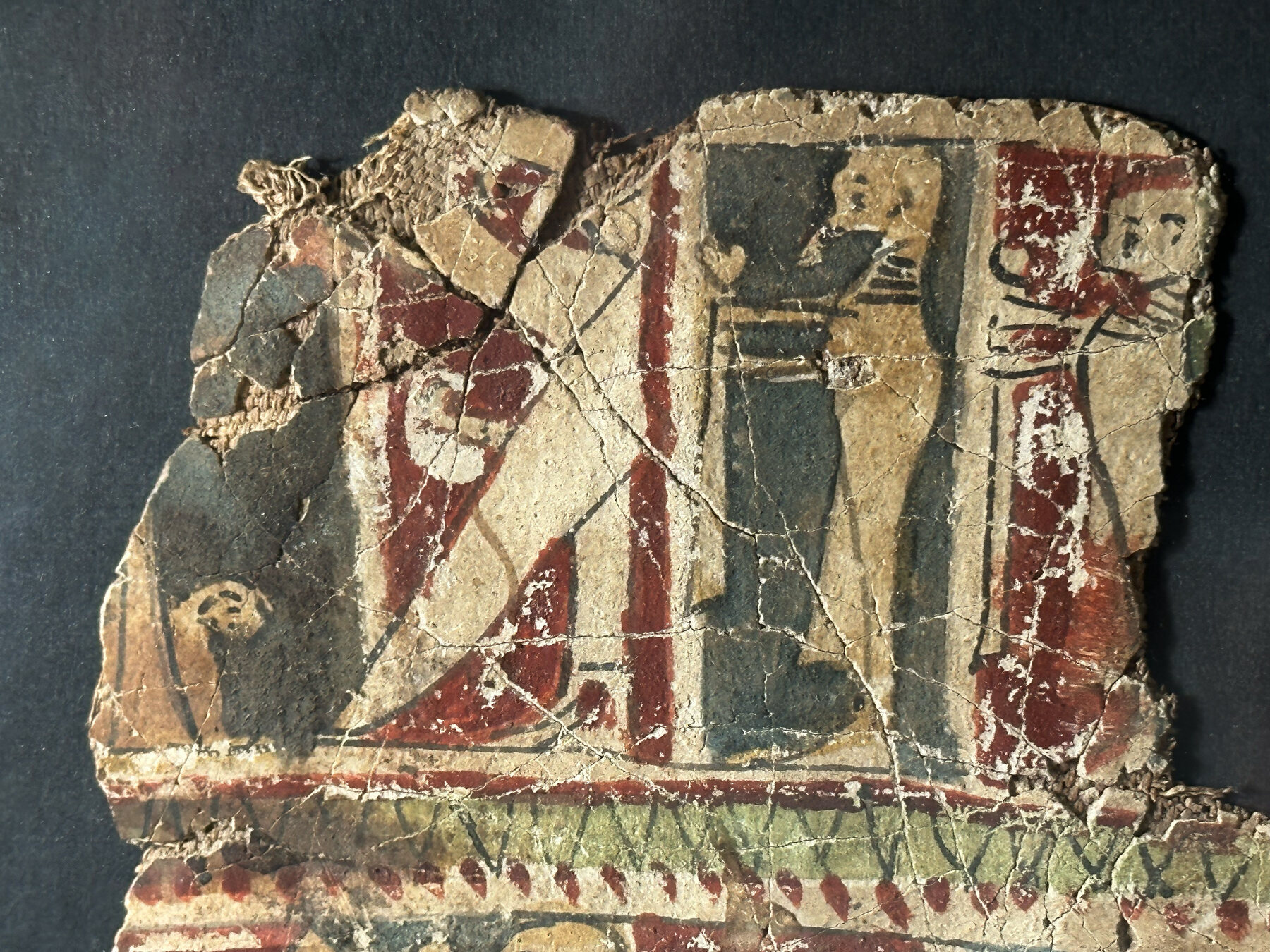 Mummies Fragment Cardboard Box with Deity Isis Ancient Egyptian ...