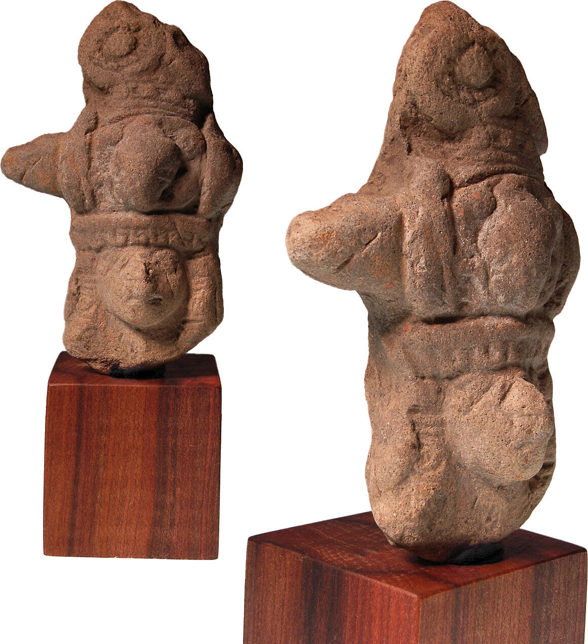 Pre-Columbian ceramic head of a deity idol figurine. South America ...