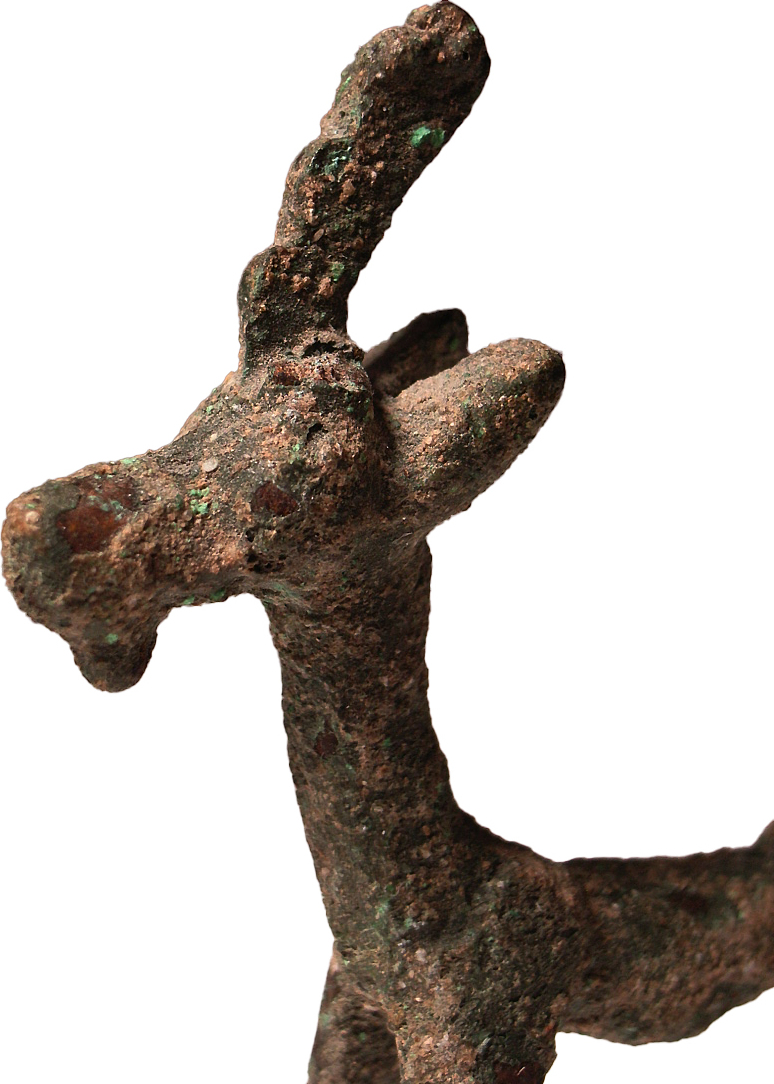 Bronze Age ibex figurine made of bronze. Bronze Age Collection Luristan ...