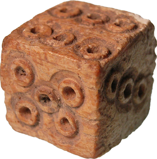 OLD ROMAN Rare leg game dice with numbers, bread and games, Roman 4 ...