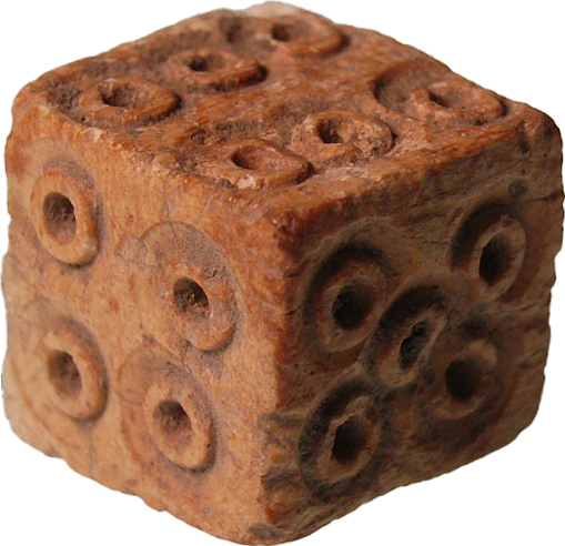 OLD ROMAN Rare leg game dice with numbers, bread and games, Roman 4 ...