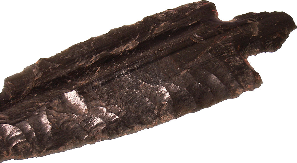 Pre-Columbian spear head made of obsidian Teotihuacan culture, Mexico ...