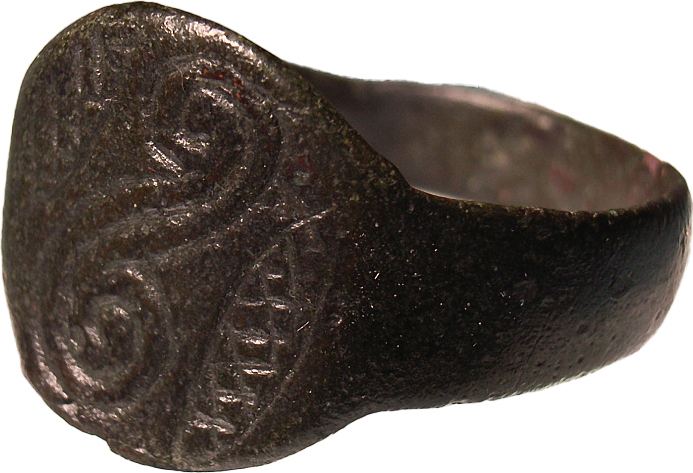 Late Roman/Merovingian finger ring with bronze decoration, migration of ...