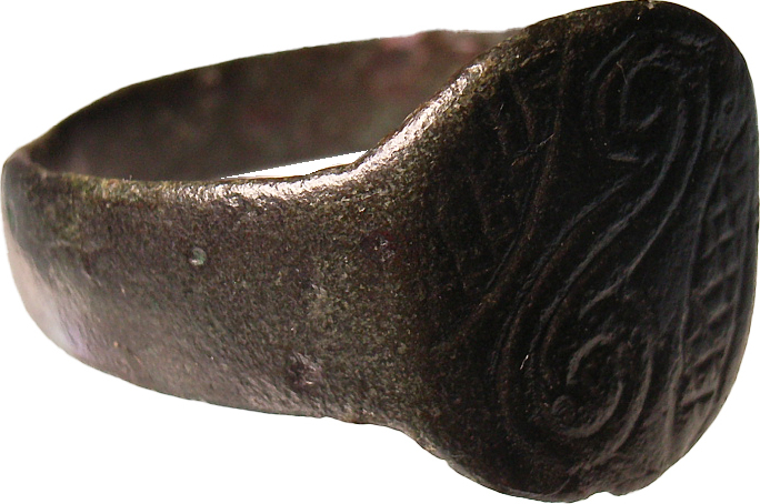 Late Roman/Merovingian finger ring with bronze decoration, migration of ...