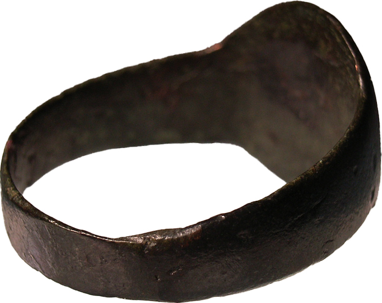 Late Roman/Merovingian finger ring with bronze decoration, migration of ...