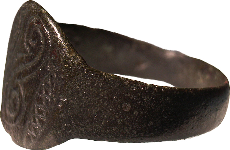 Late Roman/Merovingian finger ring with bronze decoration, migration of ...