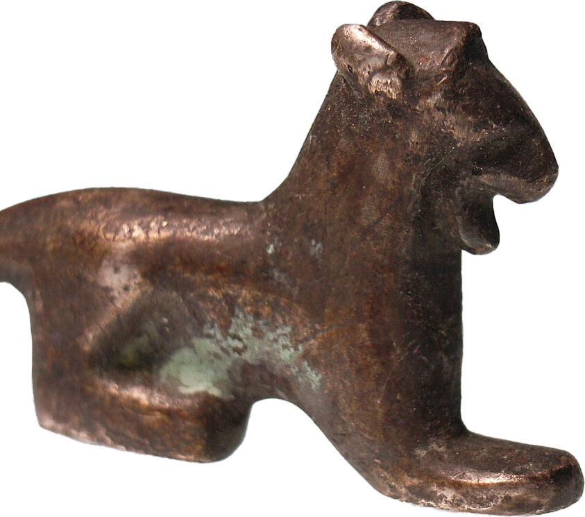 Roman lion predator applique bronze silver animal fitting ROMAN ...