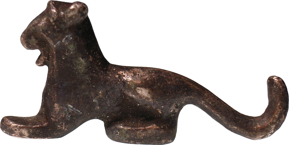 Roman lion predator applique bronze silver animal fitting ROMAN ...