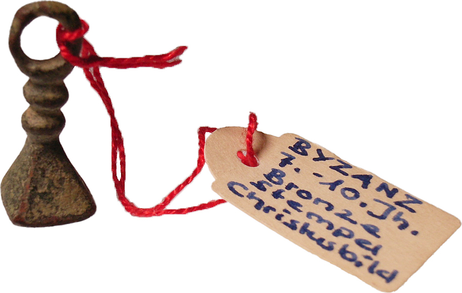 Late Roman Byzantine seal stamp with image of Christ, Byzantium ...