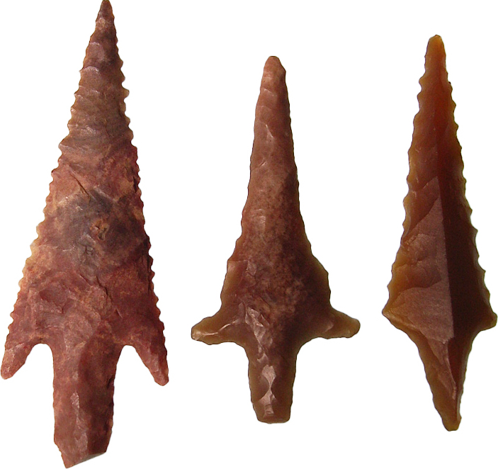Neolithic arrowheads from North Africa, agate rock Egypt collection Stone Age | MA-Shops