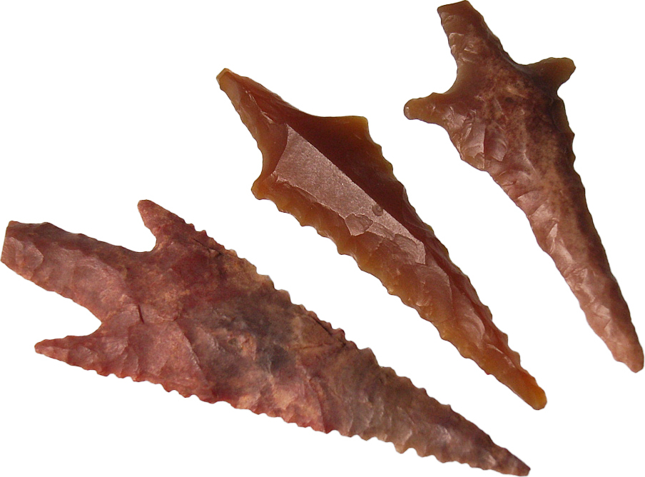 Neolithic arrowheads from North Africa, agate rock Egypt collection ...