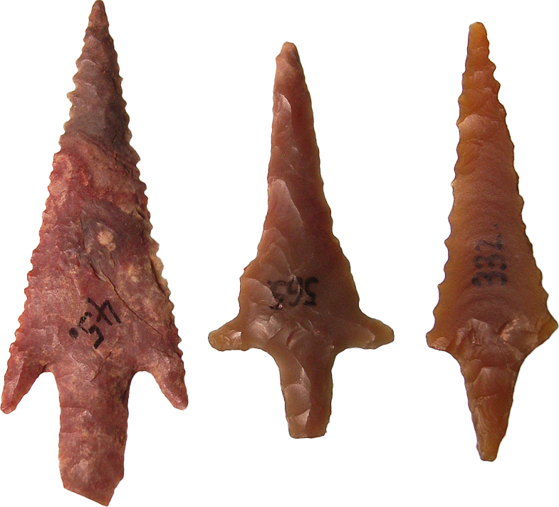 Neolithic arrowheads from North Africa, agate rock Egypt collection ...