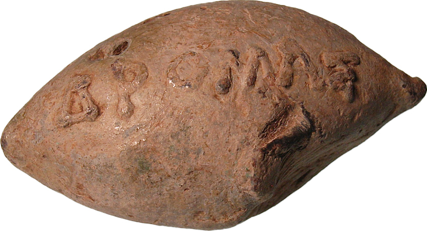 Roman-Greek sling lead with writing projectile, ROMANS COLLECTION | MA ...