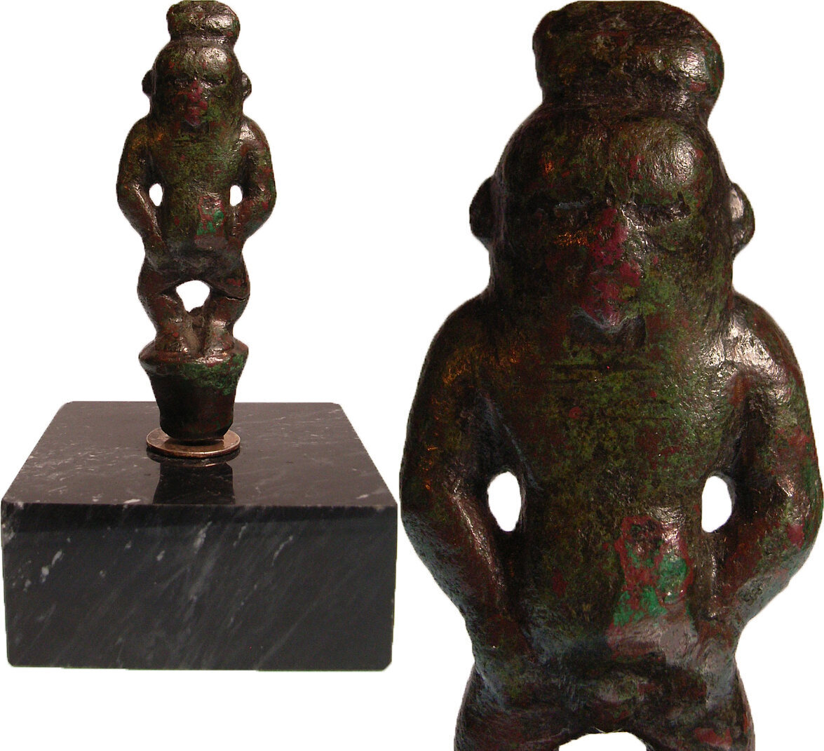 Large Egyptian BES deity bronze figure, Egypt estate collection ...
