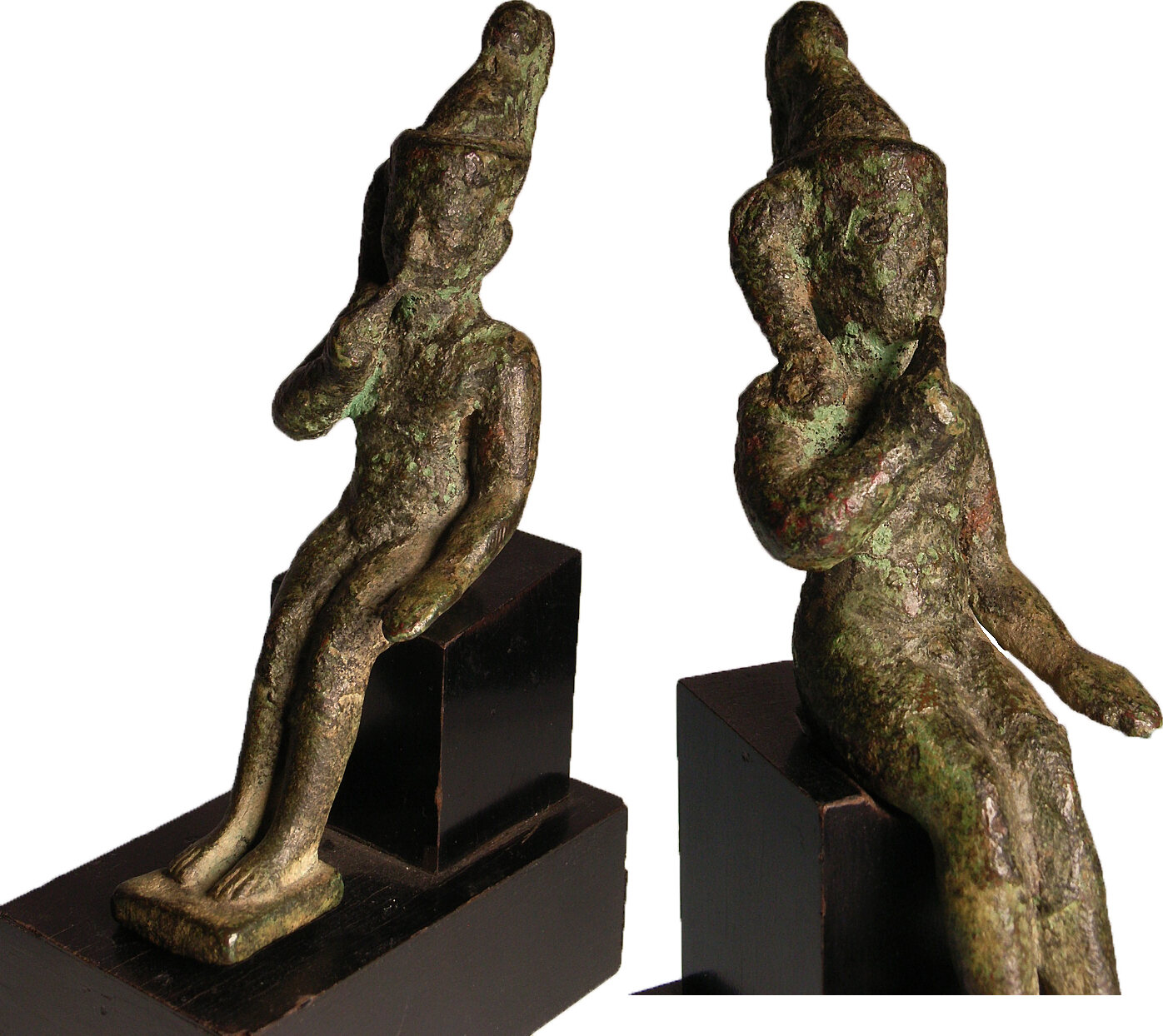 Large Egyptian Harpocrates bronze figure, enthroned Estate Collection ...