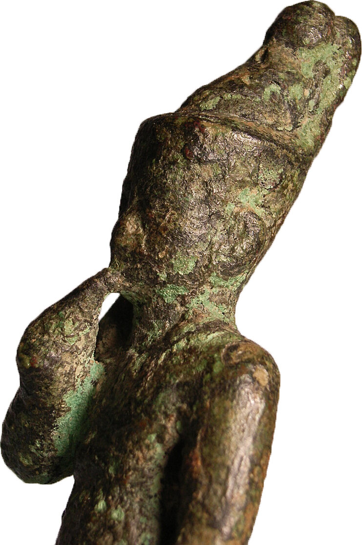 Large Egyptian Harpocrates bronze figure, enthroned Estate Collection ...