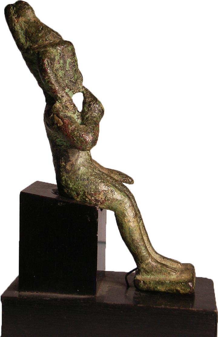 Large Egyptian Harpocrates bronze figure, enthroned Estate Collection ...