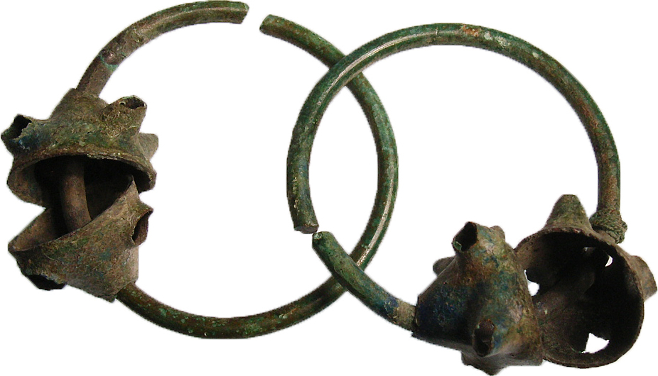 Ancient Roman Bronze Earrings