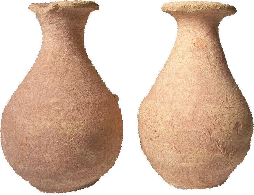 Two Roman oil and ointment vessels, ceramic vessel, ROMAN COLLECTION ...