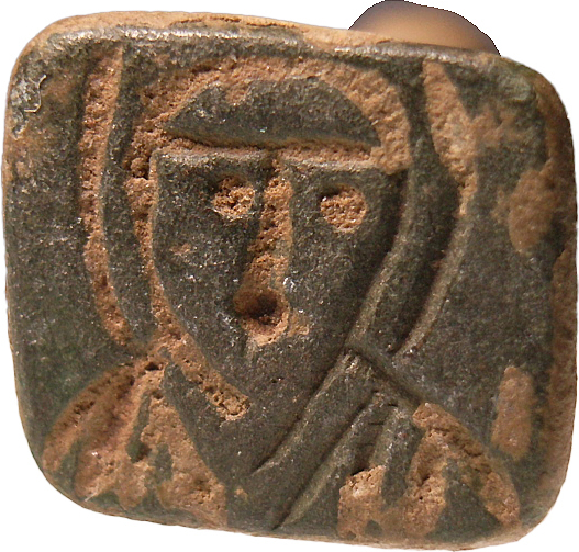 Late Roman Byzantine seal stamp with image of Christ, Byzantium ...