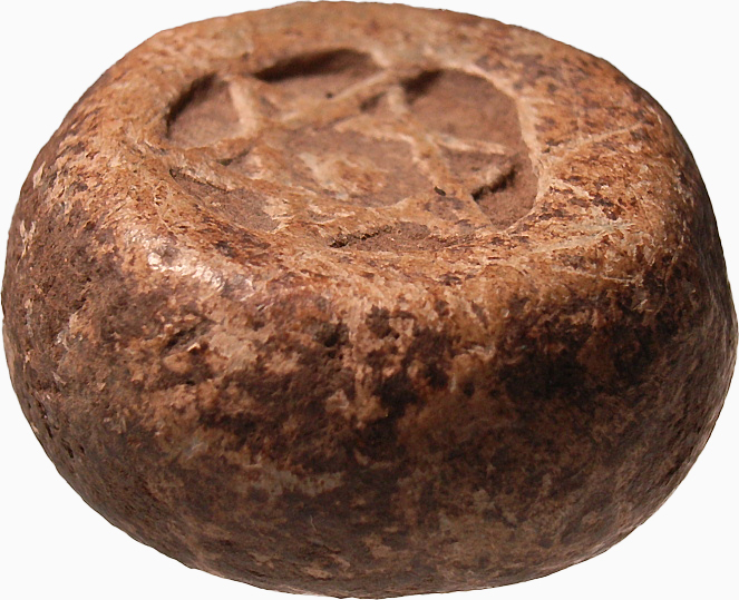 Weight with hexagram from the Roman Empire, market weight from ...