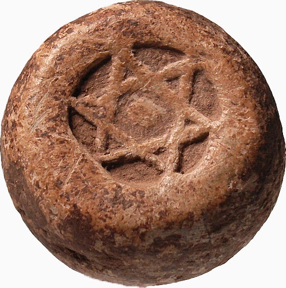 Weight with hexagram from the Roman Empire, market weight from ...