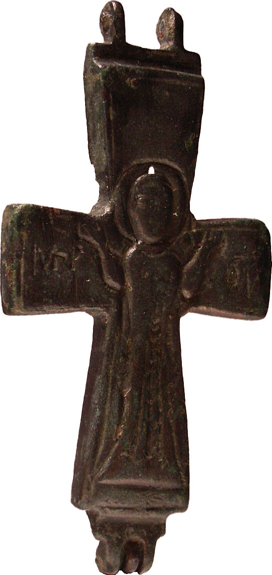Byzantine cross pendant made of bronze RELIC CROSS collection | MA-Shops