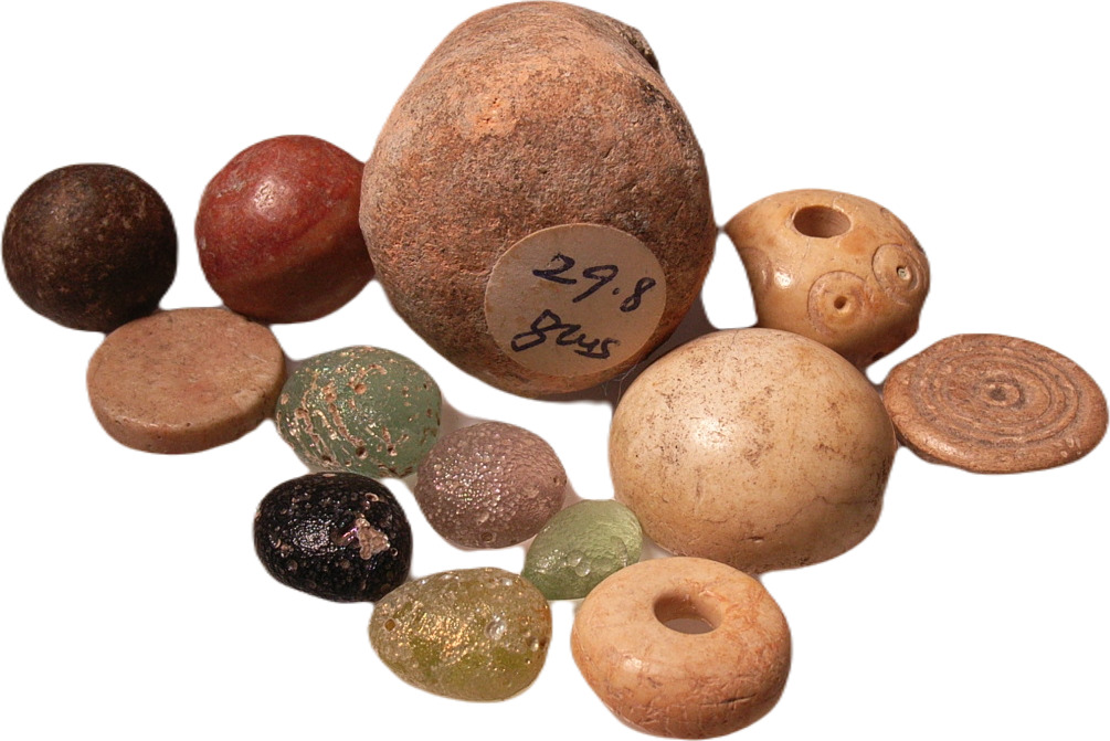 Roman game pieces and game balls for mill games. Ancient Roman ...