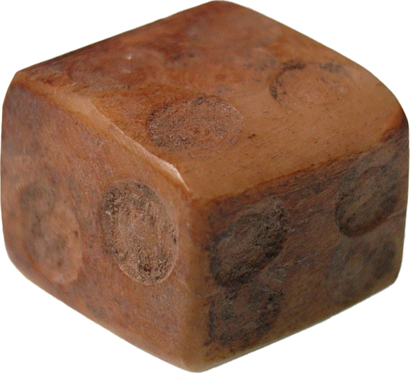 Roman dice with numbers, mill game from antiquity. Roman collection ...