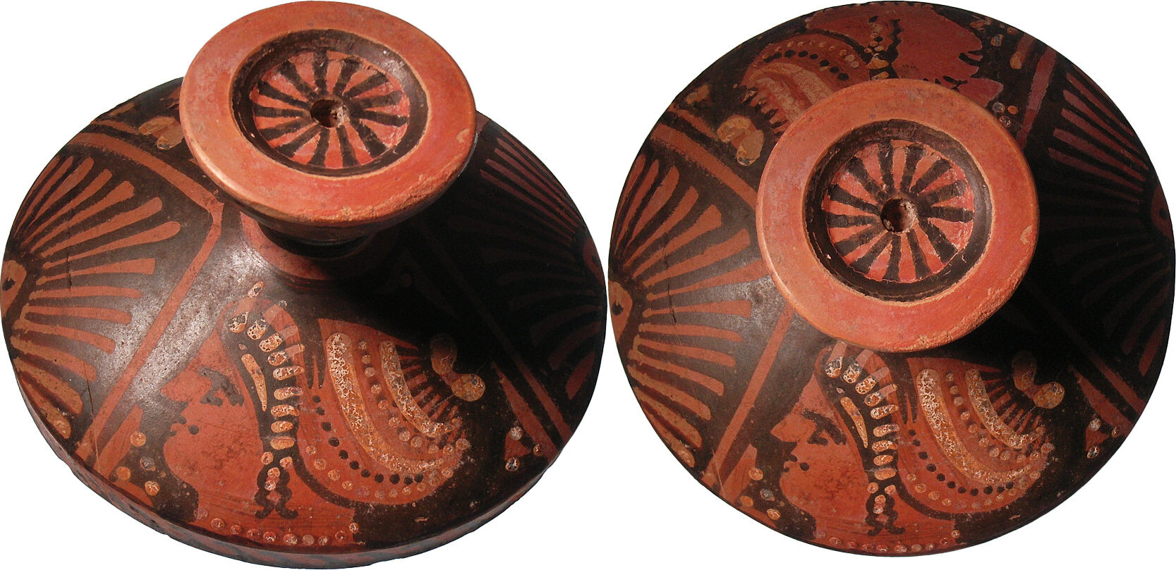 Ancient Greek cover with women's heads from an Apulian Lekanis, Magna ...