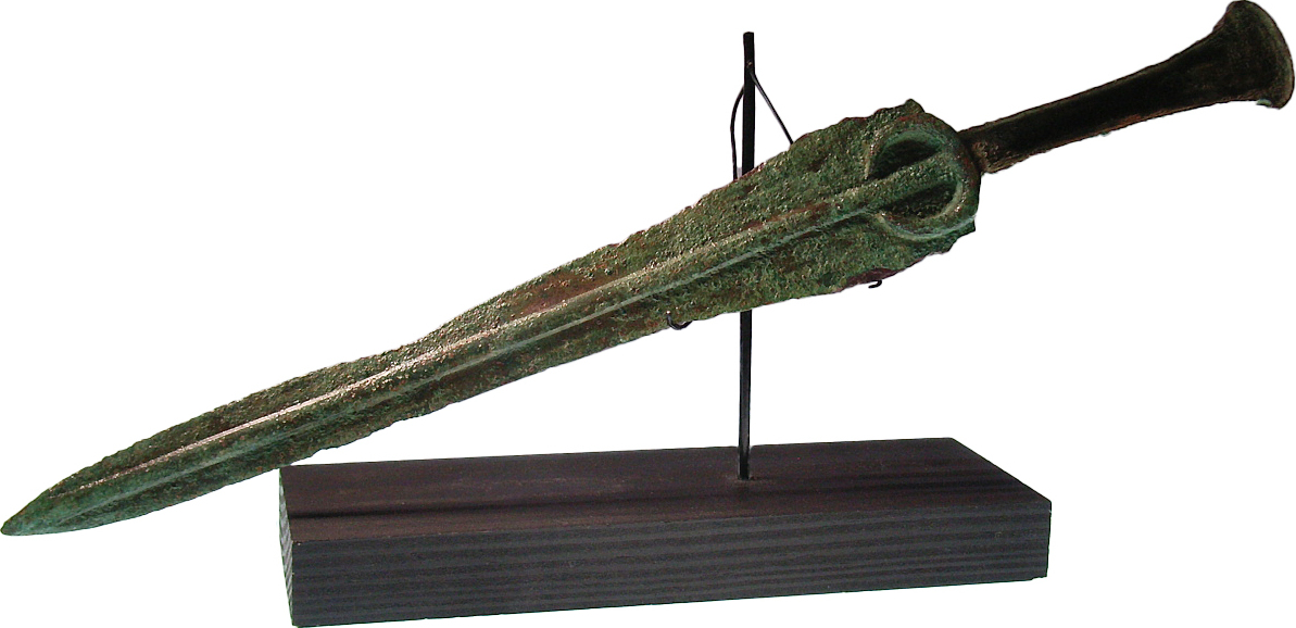 Luristan dagger with crescent-shaped decoration from the Bronze Age ...