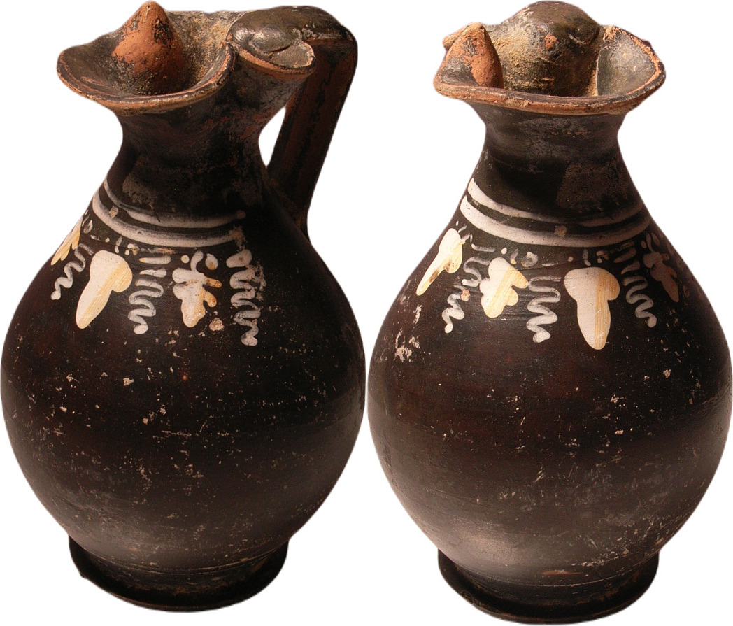 Small Oinochoe with a cloverleaf mouth Apulia, 4th century BC Gnathia ...
