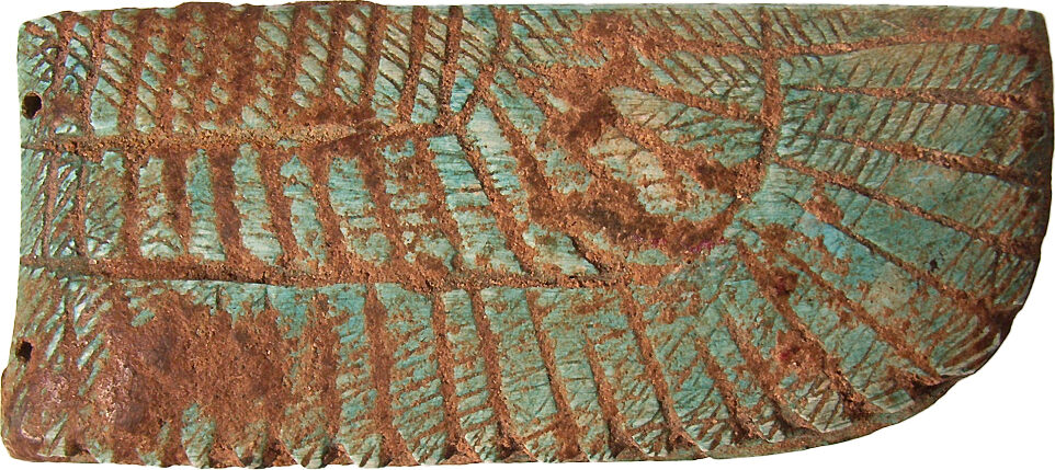 Ancient Egyptian scarab wing made of faience. Egypt Collection 722-332 ...