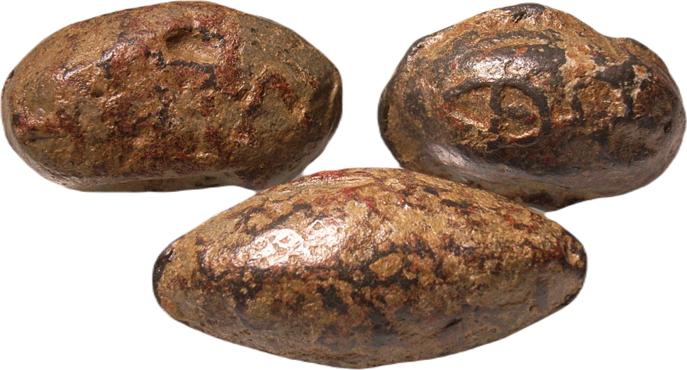 Roman legionnaire sling lead (3) with writing Legion projectile ROMAN ...