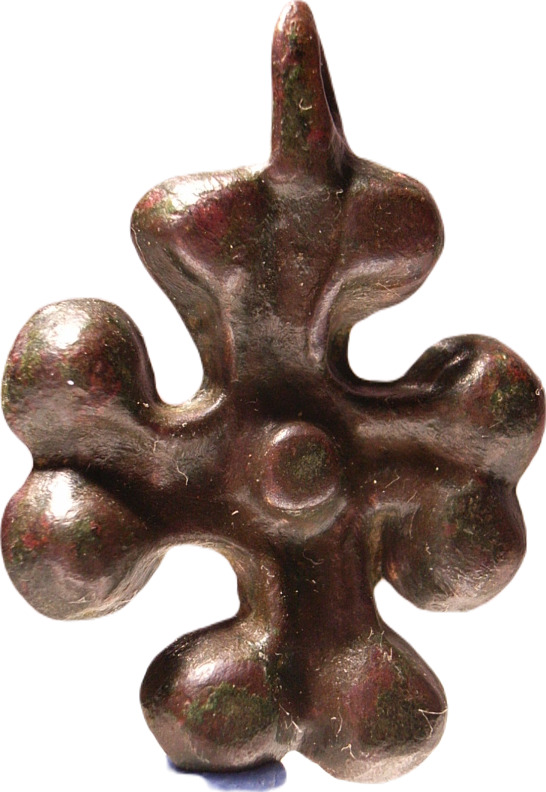 Byzantine cross pendant with flower ends, bronze, crusader, Templar ...