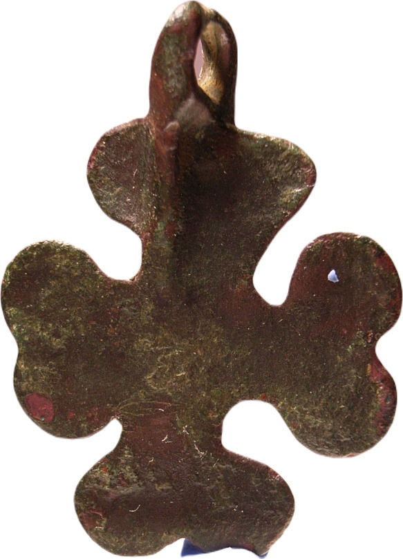 Byzantine cross pendant with flower ends, bronze, crusader, Templar ...