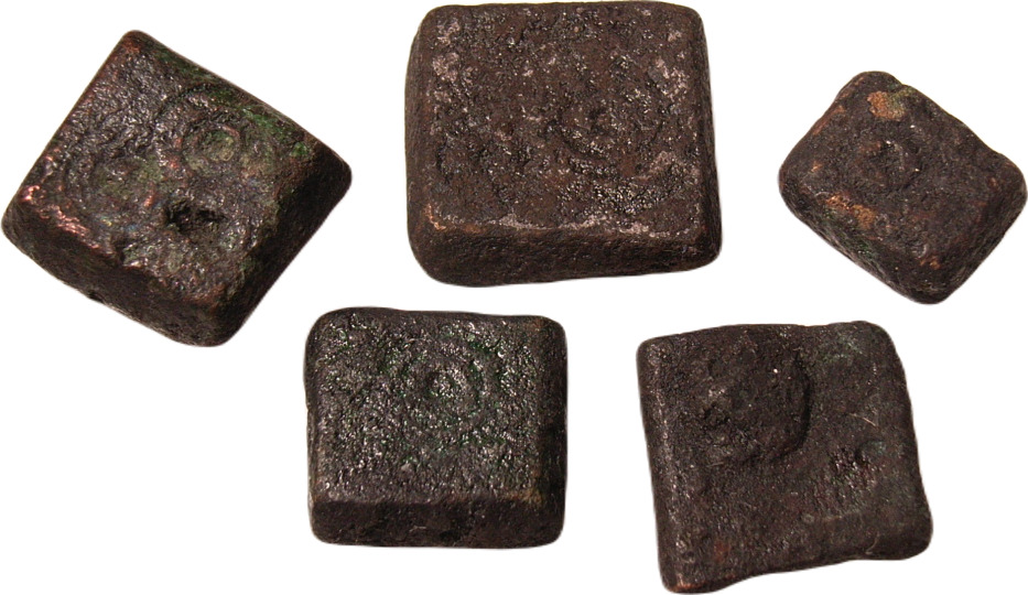 Celtic weights with circle decorations, trade in the ancient Celtic ...