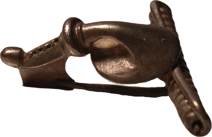 Roman trumpet brooch made of silver Roman collection robe brooch | MA-Shops