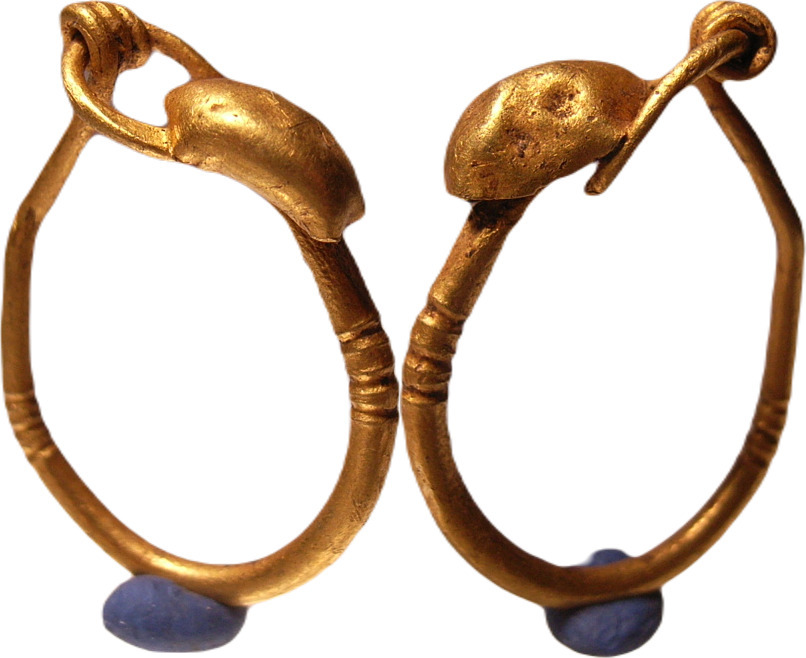 Greco-Roman gold earring with decoration from the Antique Jewelry ...