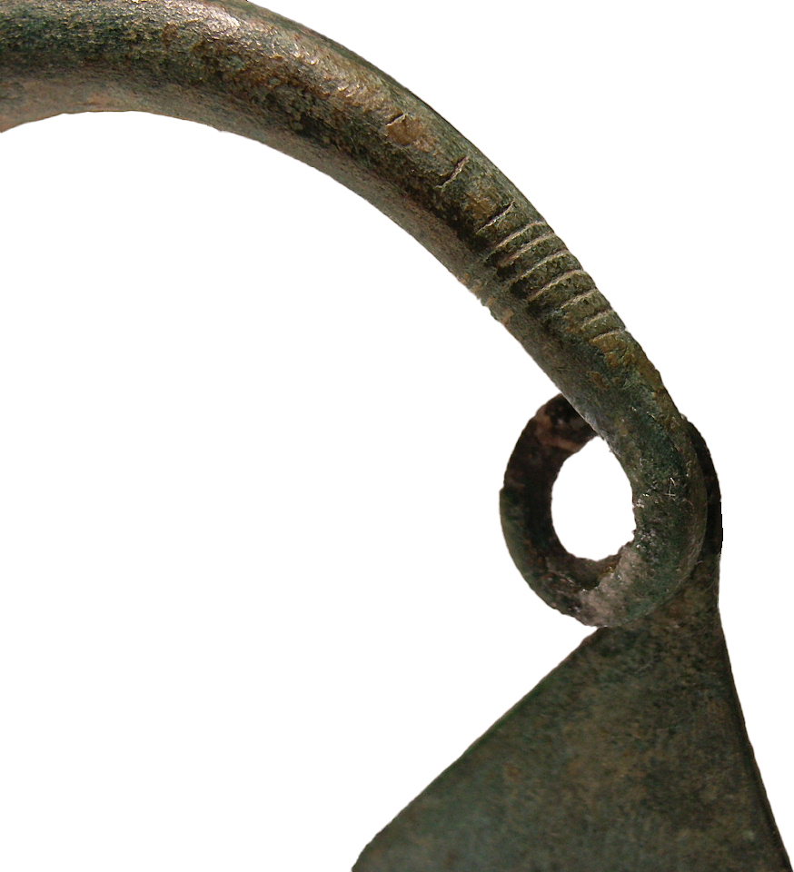 Arch brooch made of bronze, European Iron Age from an estate, garment ...