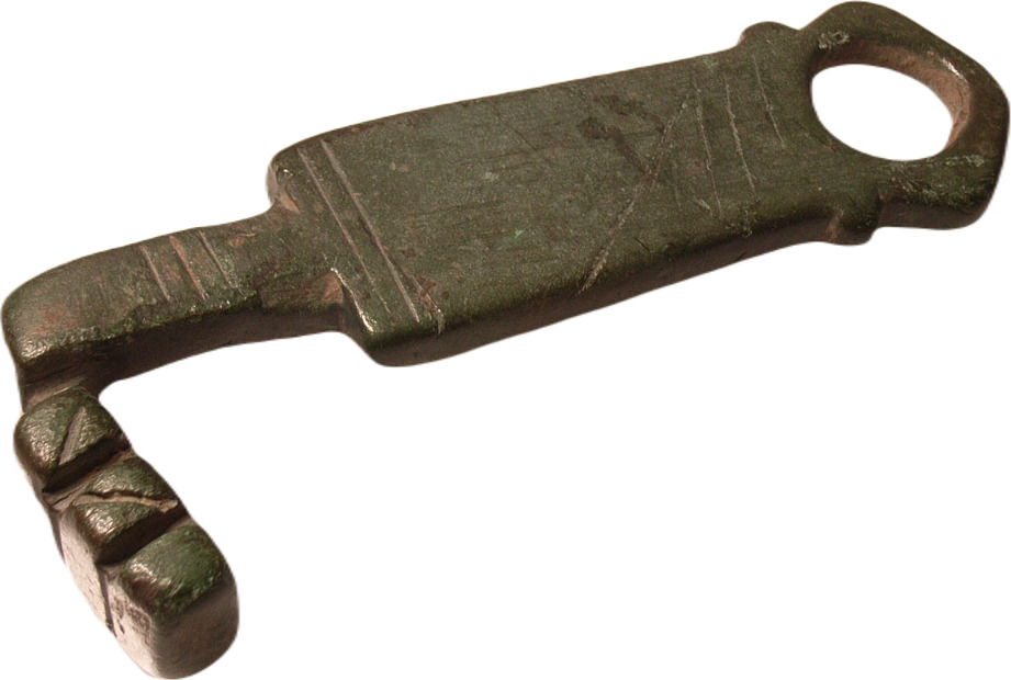 Large Roman door key made of bronze. Ancient Roman collection excellent ...
