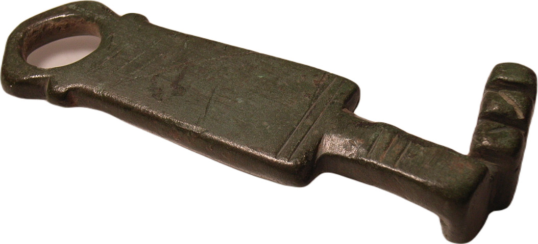 Large Roman door key made of bronze. Ancient Roman collection excellent ...
