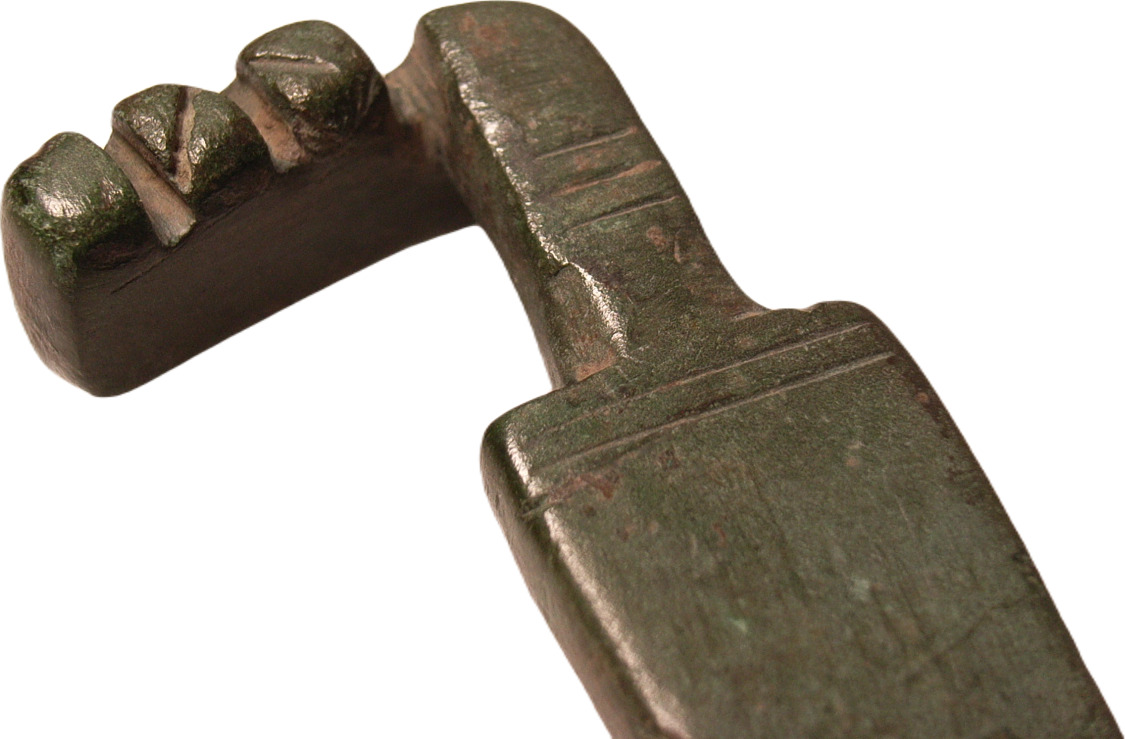 Large Roman door key made of bronze. Ancient Roman collection excellent ...
