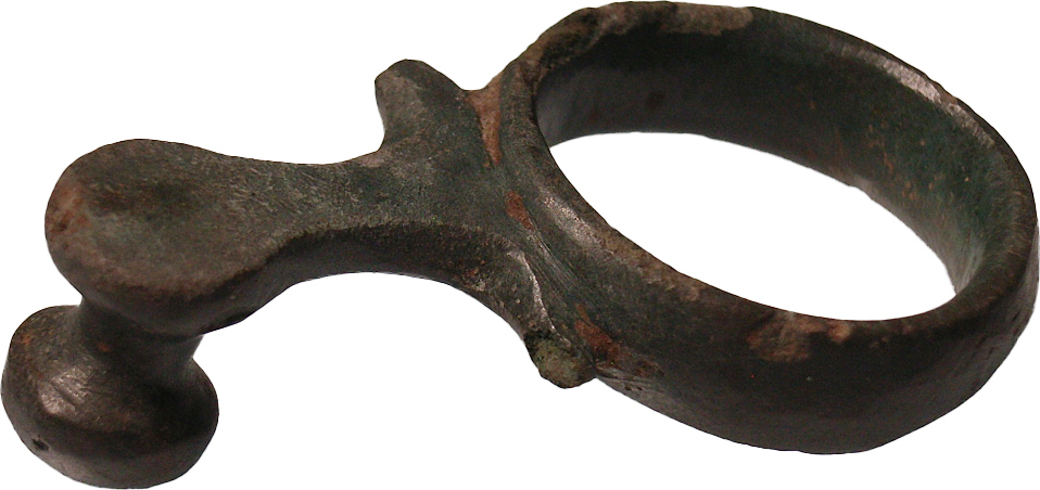 Celtic terret ring made of bronze, probably from a chariot and chariot ...