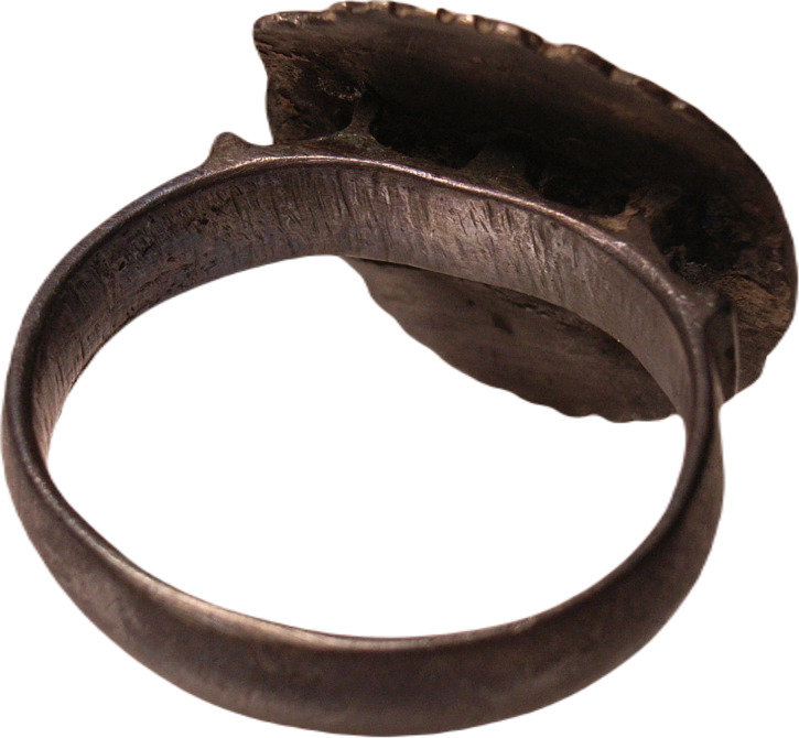 Medieval finger ring with rich decoration made of bronze, Viking Age ...