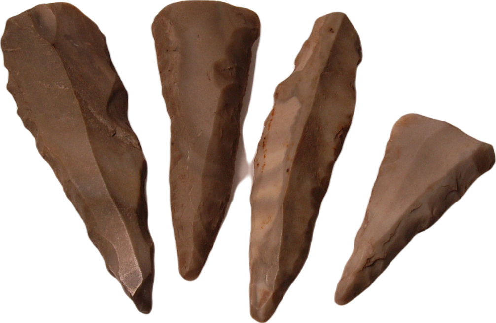 Stone Age group of arrowheads and blades Neolithic in Germany | MA-Shops