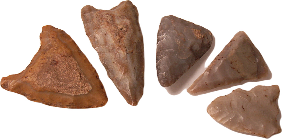 Stone Age group of arrowheads and blades Neolithic in Germany | MA-Shops