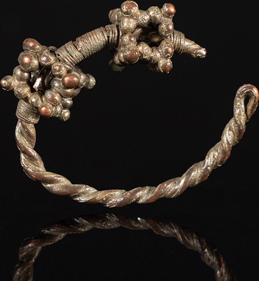 Viking Age temple ring, twisted bracket with rich decoration, Viking ...