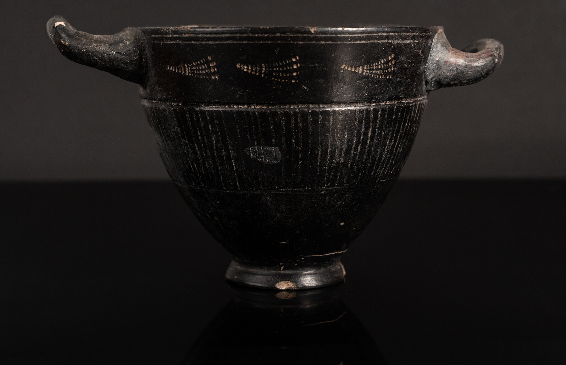 Etruscan Bucchero-Skyphos ceramics from the Etruscans from the estate ...